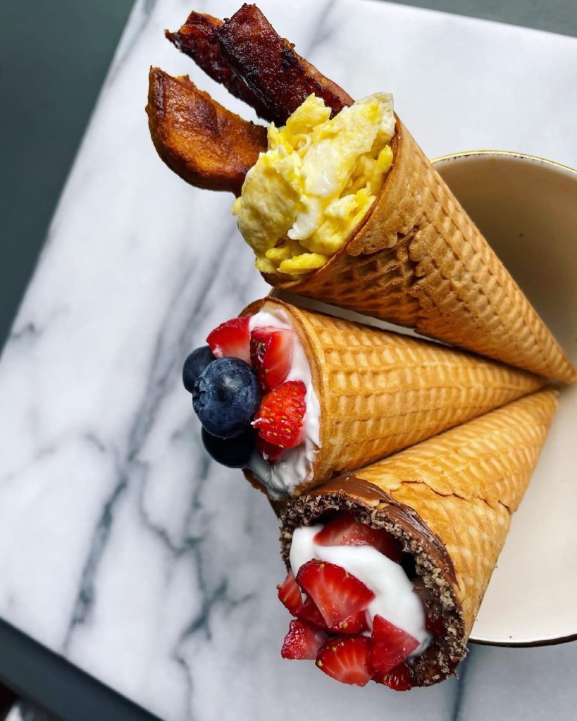 Breakfast Waffle Cones – Set the Table with Love